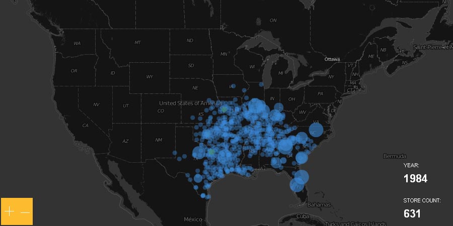 Watch the Growth of Walmart and Sam’s Club Across America