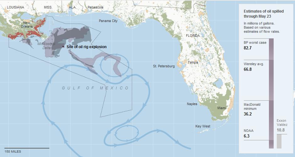 Infographic: NYTimes Interactive Map of the Gulf Oil Spill