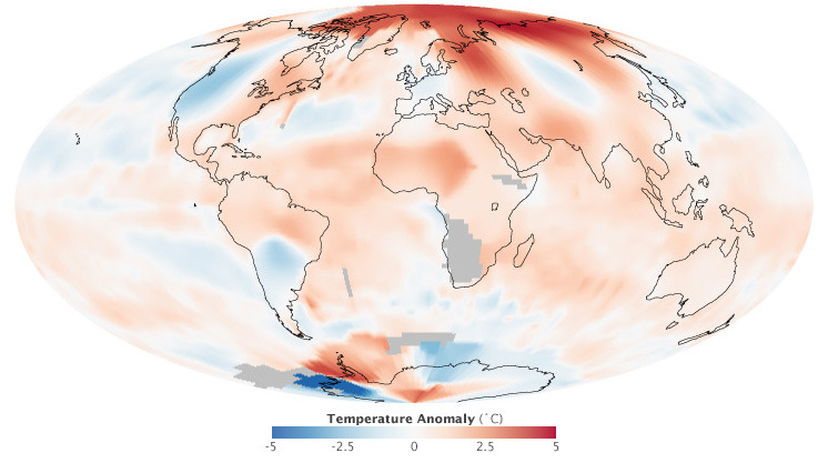 Global Temperature Anomalies, May 2010