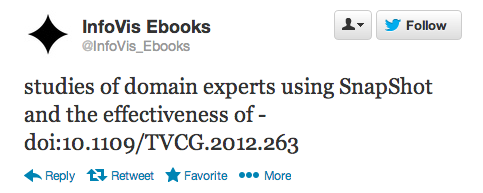 Meet @InfoVis_Ebooks, Your Source for Random InfoVis Paper Snippets